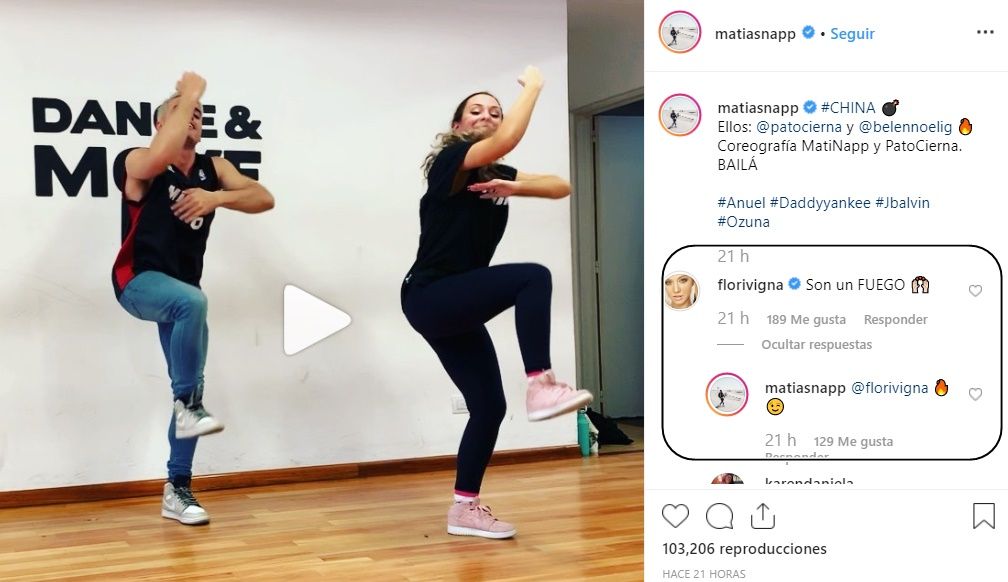 El atrevido comentario de Matías Napp a Flor Vigna en Instagram