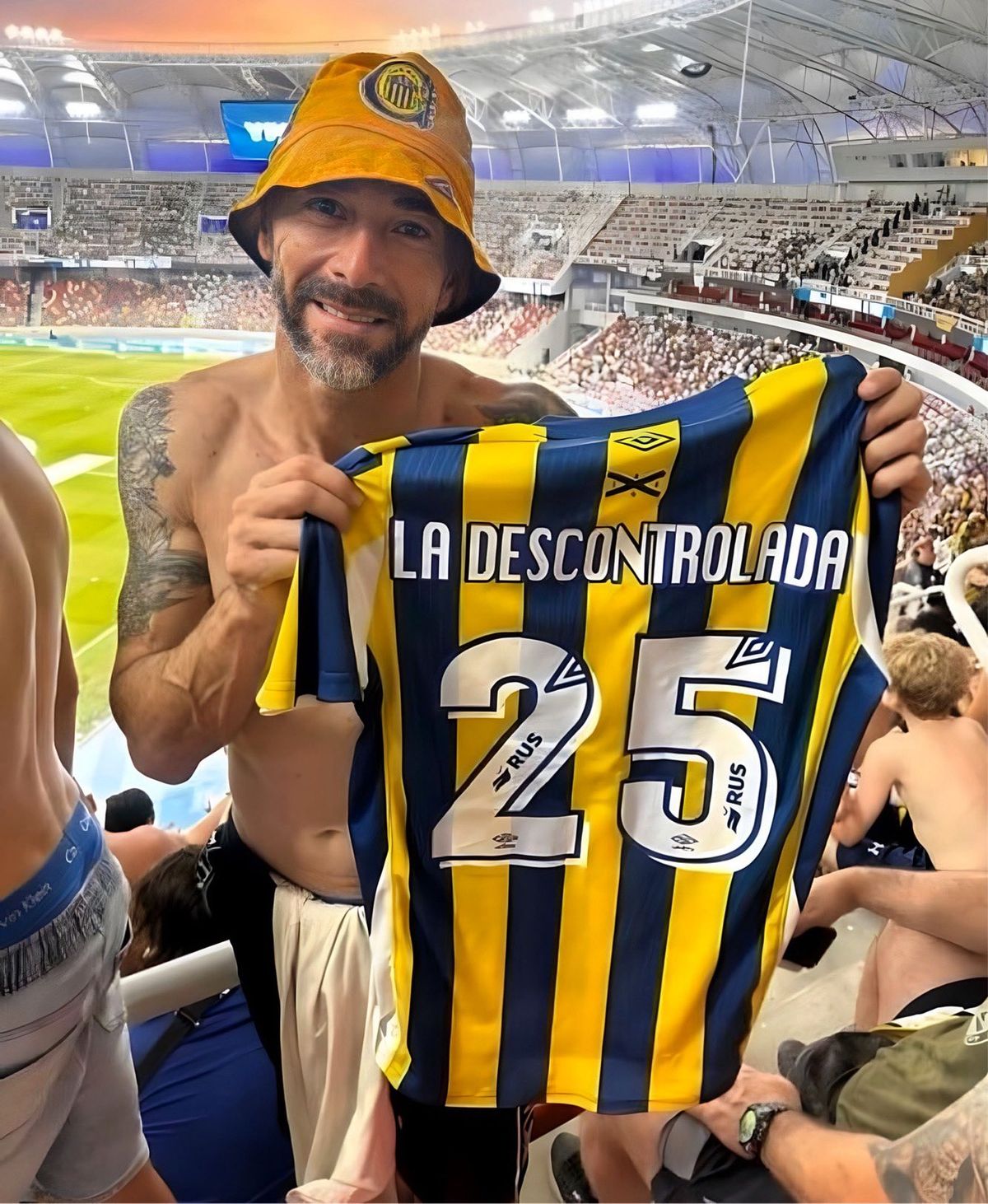 El Kily González, presente en los festejos del campeonato de Rosario Central