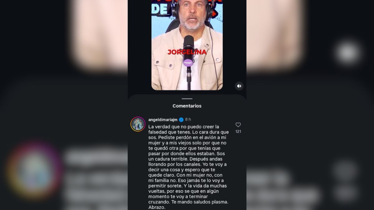 "Con mi mujer no": Di María fulminó al periodista Toti Pasman y lo ...