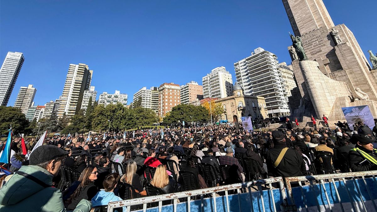 En fotos: el multitudinario festejo del Día de la Bandera en Rosario