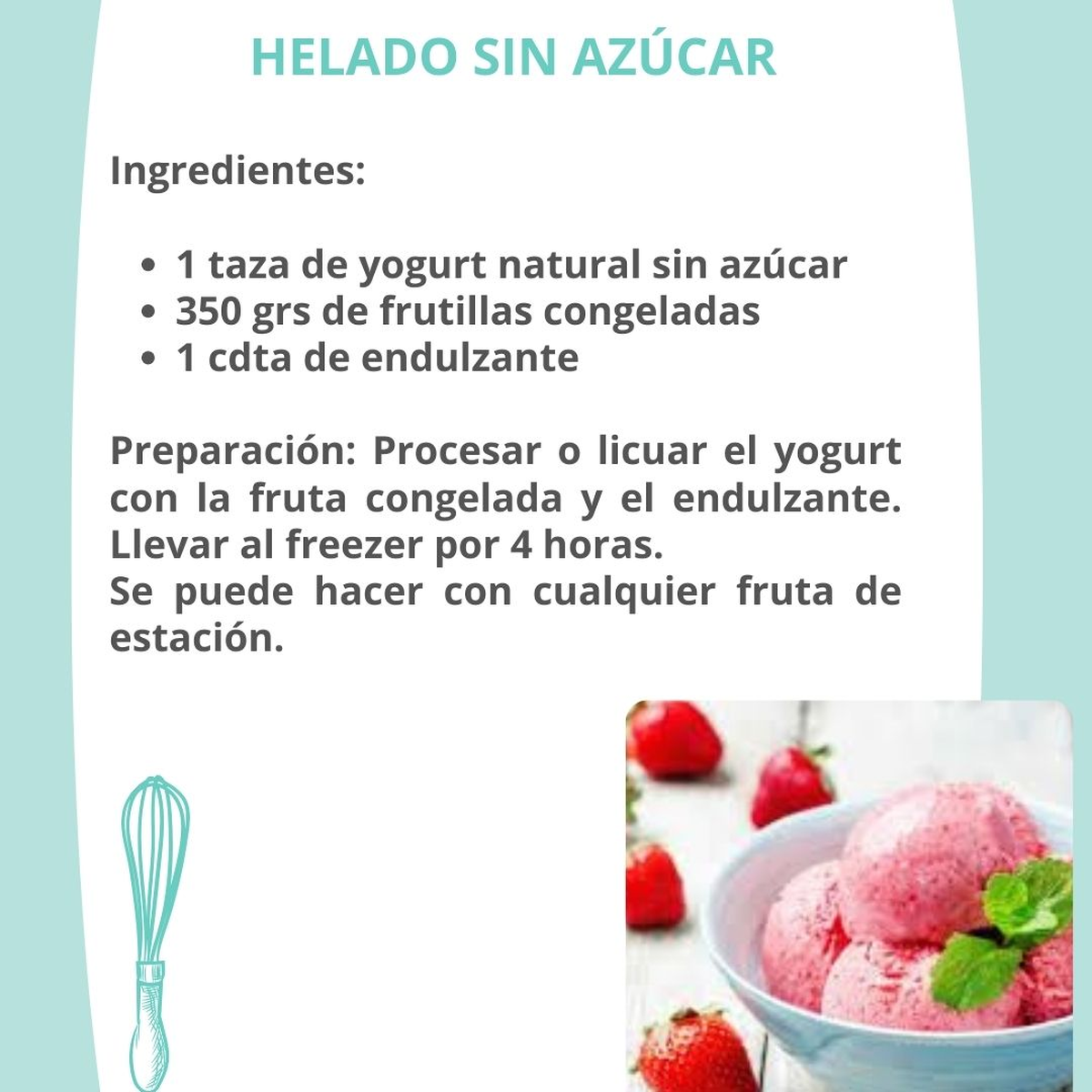 Helado sin azúcar: la receta fácil y rápida para hacerlo cuando quieras
