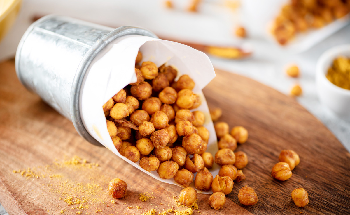 Cómo hacer snacks de garbanzos al horno