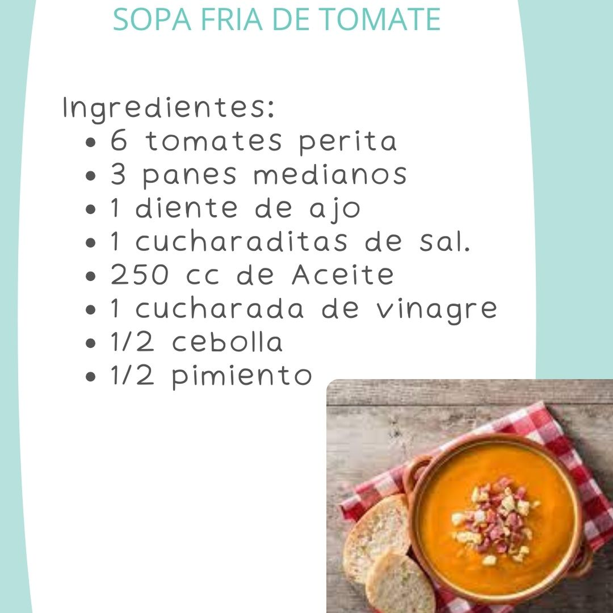 Cómo hacer sopa fría de tomates en casa con pocos ingredientes
