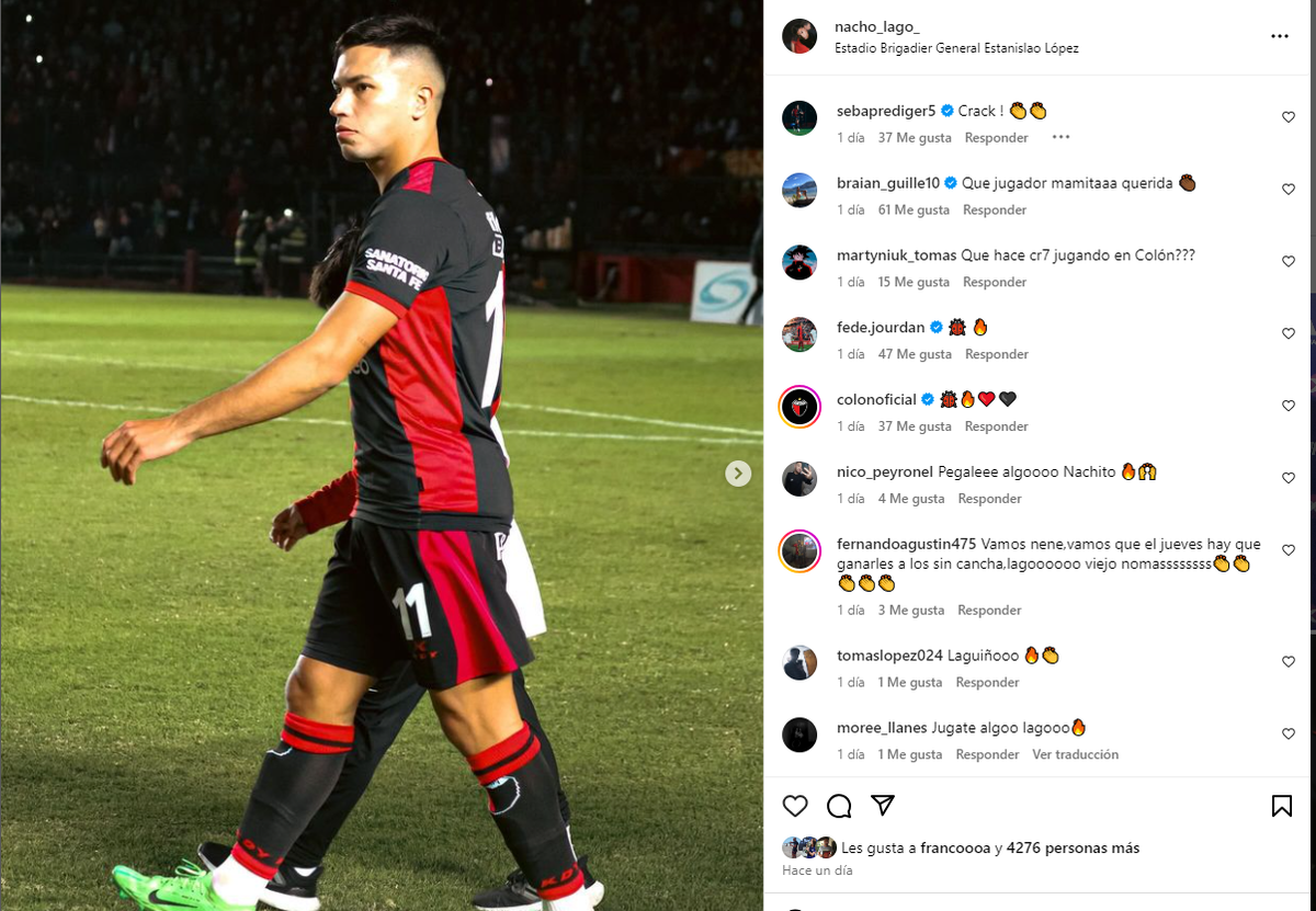 El posteo de Nacho Lago en Instagram que generó una locura entre sus ...