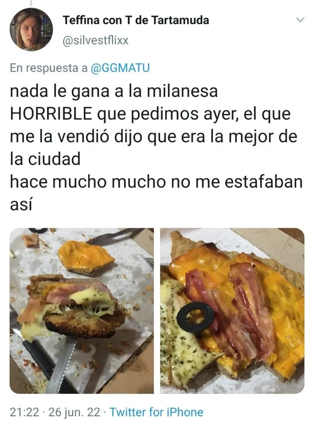 Pidió una milanesa descomunal, le llegó algo indignante y estallaron ...