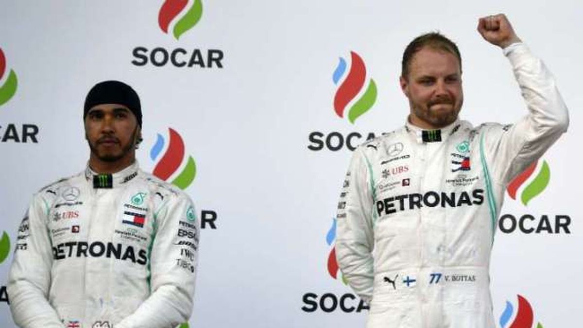 Bottas ganó en Bakú y Mercedes hace historia