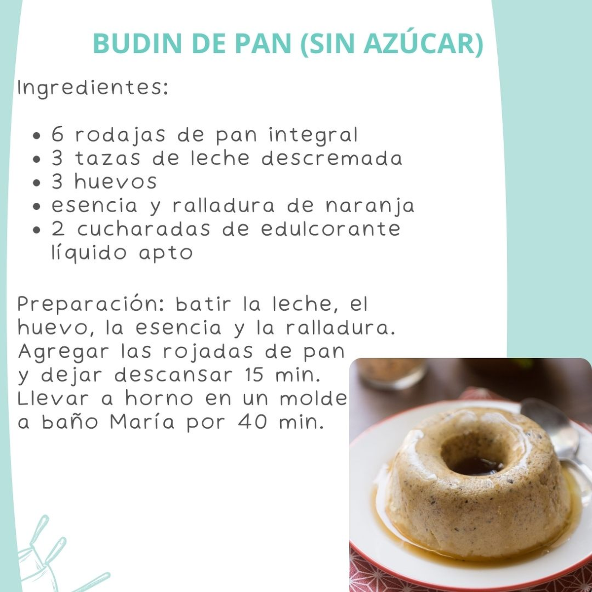 Budín de pan sin azúcar: la receta fácil y rápida para hacer el mejor ...