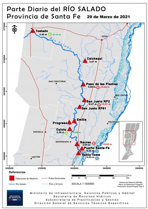 La Provincia reactiva la red de alerta hidrológico del río Salado, una ...