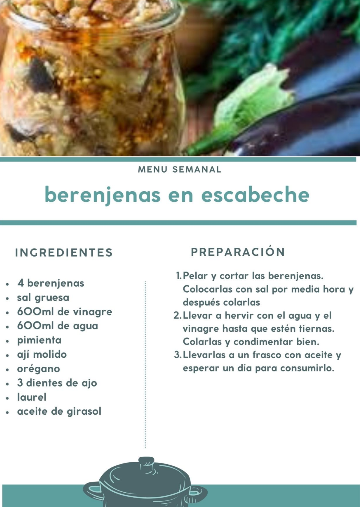 Escabeche de berenjena: la receta simple y con pocos ingredientes