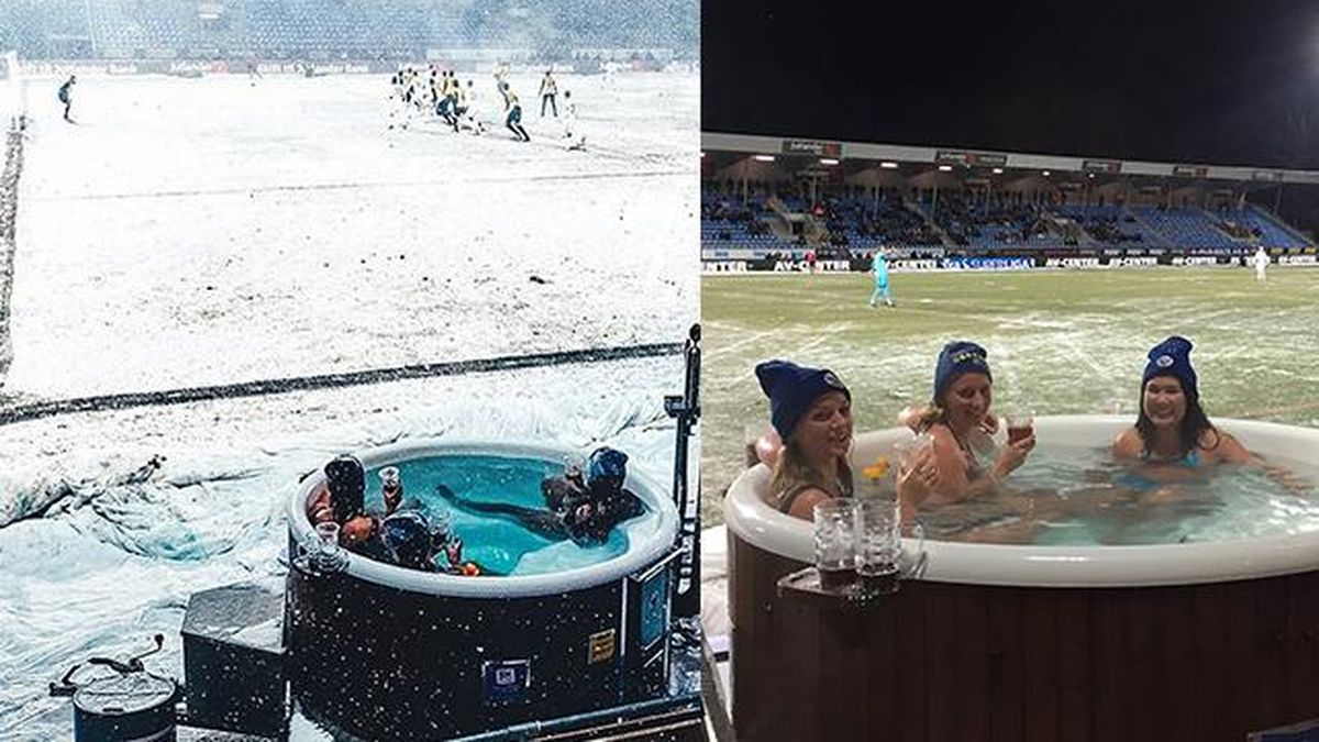 Jacuzzi y cerveza bajo la helada en Dinamarca