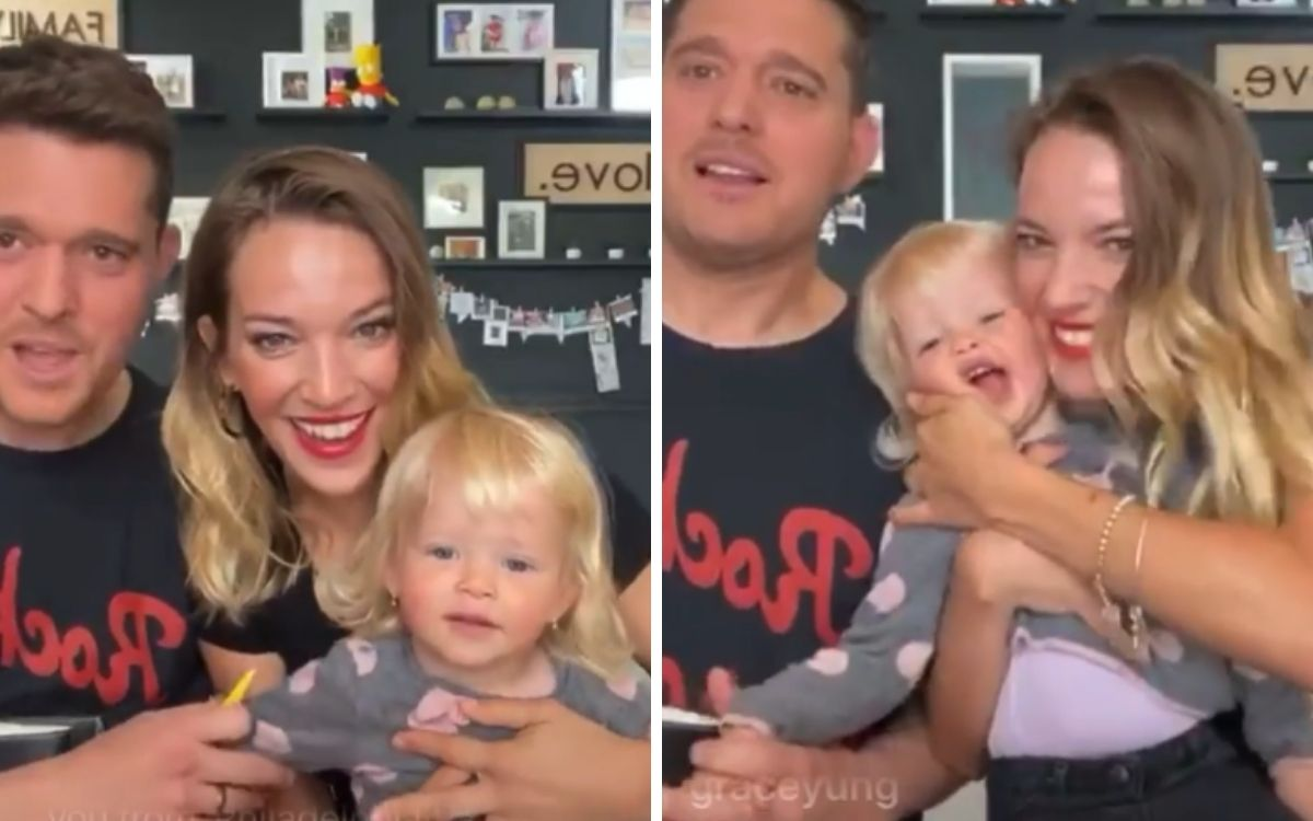 El video más tierno de Michael Bublé con su hija Vida a puro maquillaje