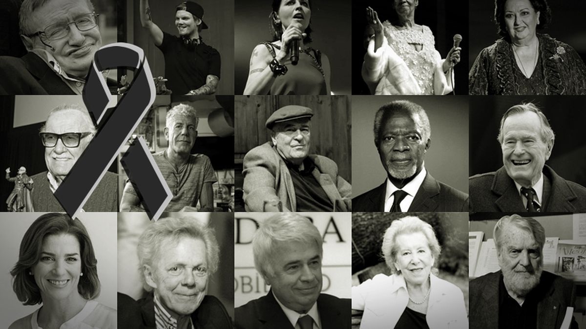 15 personas famosas e influyentes que murieron en 2018