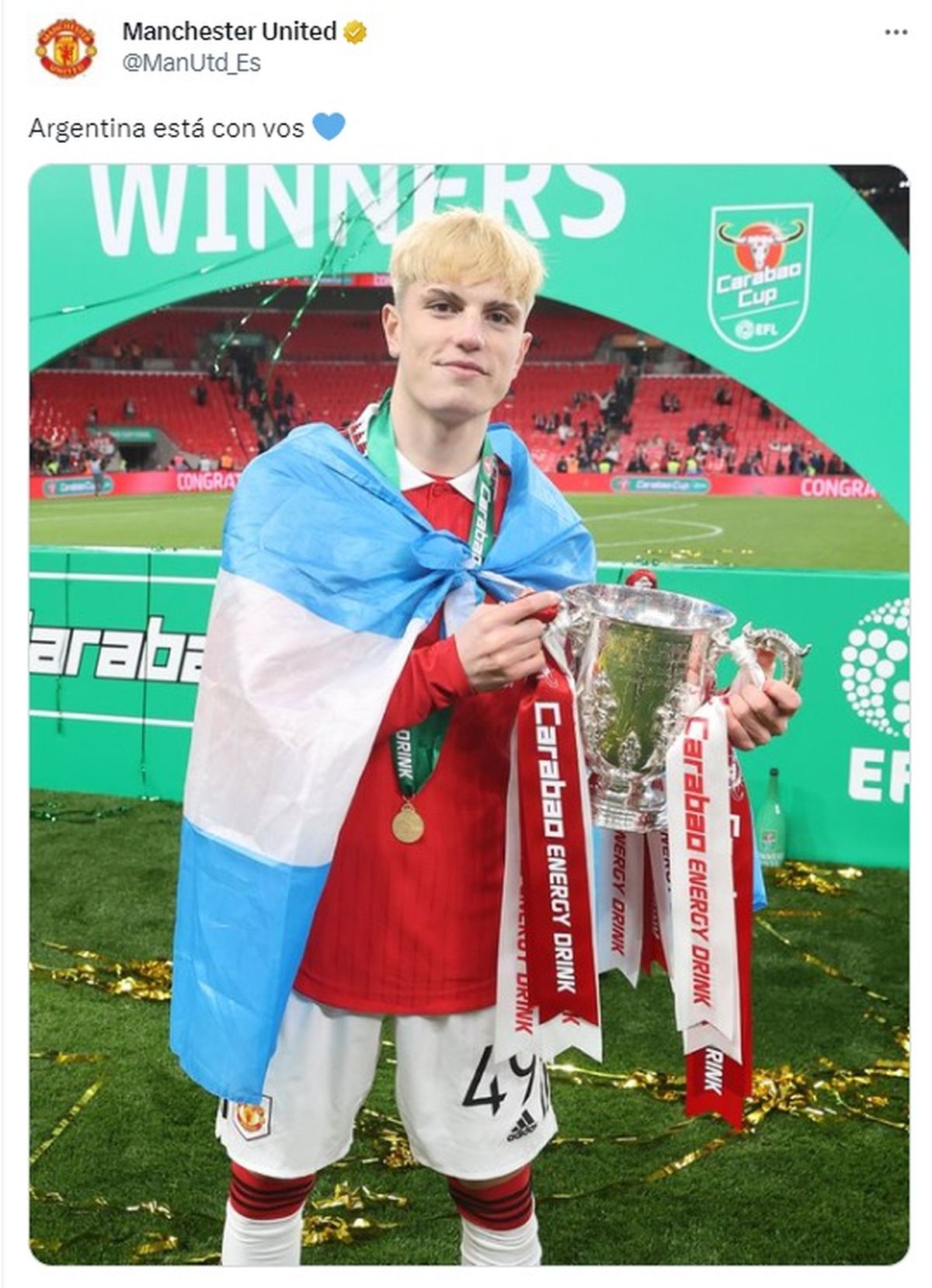 Qué lesión sufrió Alejandro Garnacho y cuánto tiempo estará sin jugar