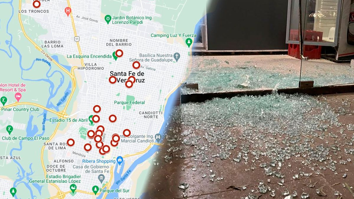 Santa Fe: el mapa interactivo de los robos a comercios de la ciudad ...