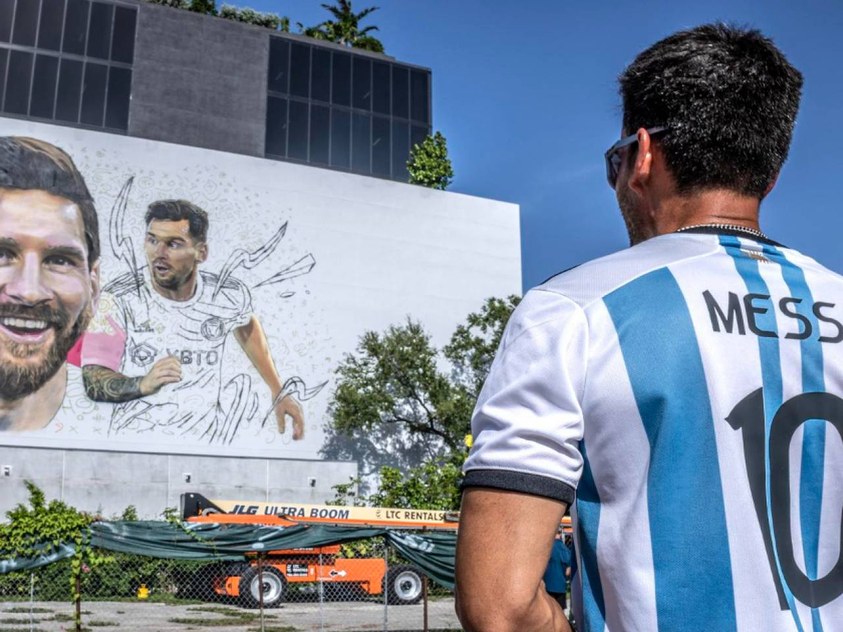 El GIGANTE MURAL que le dará la bienvenida a Lionel Messi en Miami