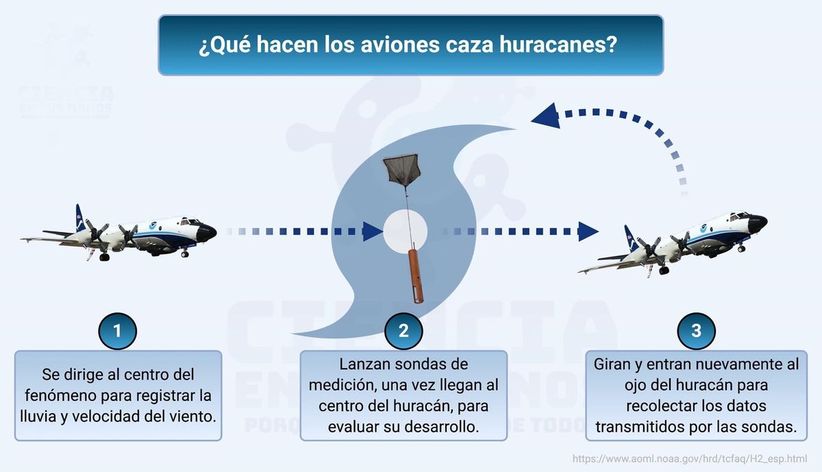 Cómo son y cómo operan los aviones cazadores de huracanes