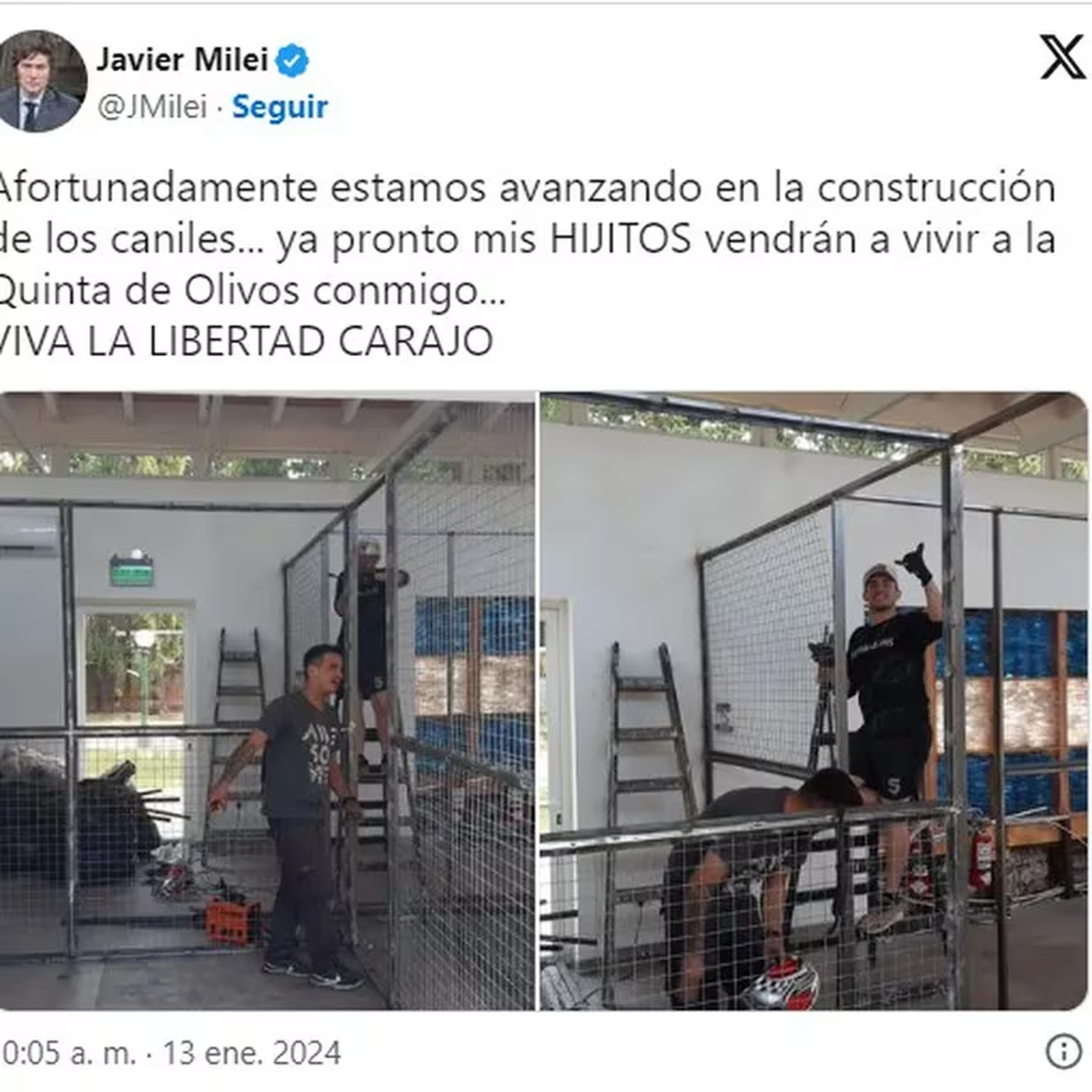 La historia de Javier Milei y sus perros llega al Wall Street Journal