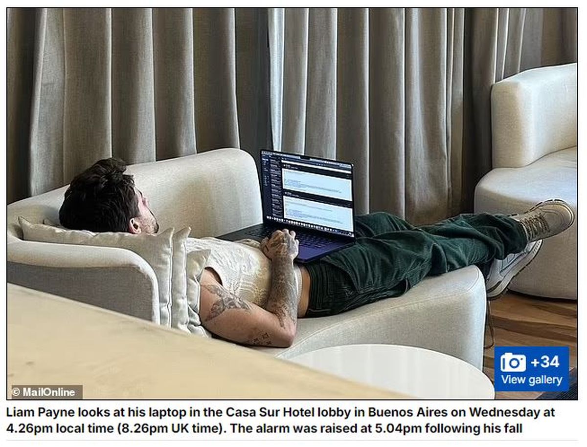 Se conoció una imagen que prueba lo que Liam Payne hizo minutos antes ...