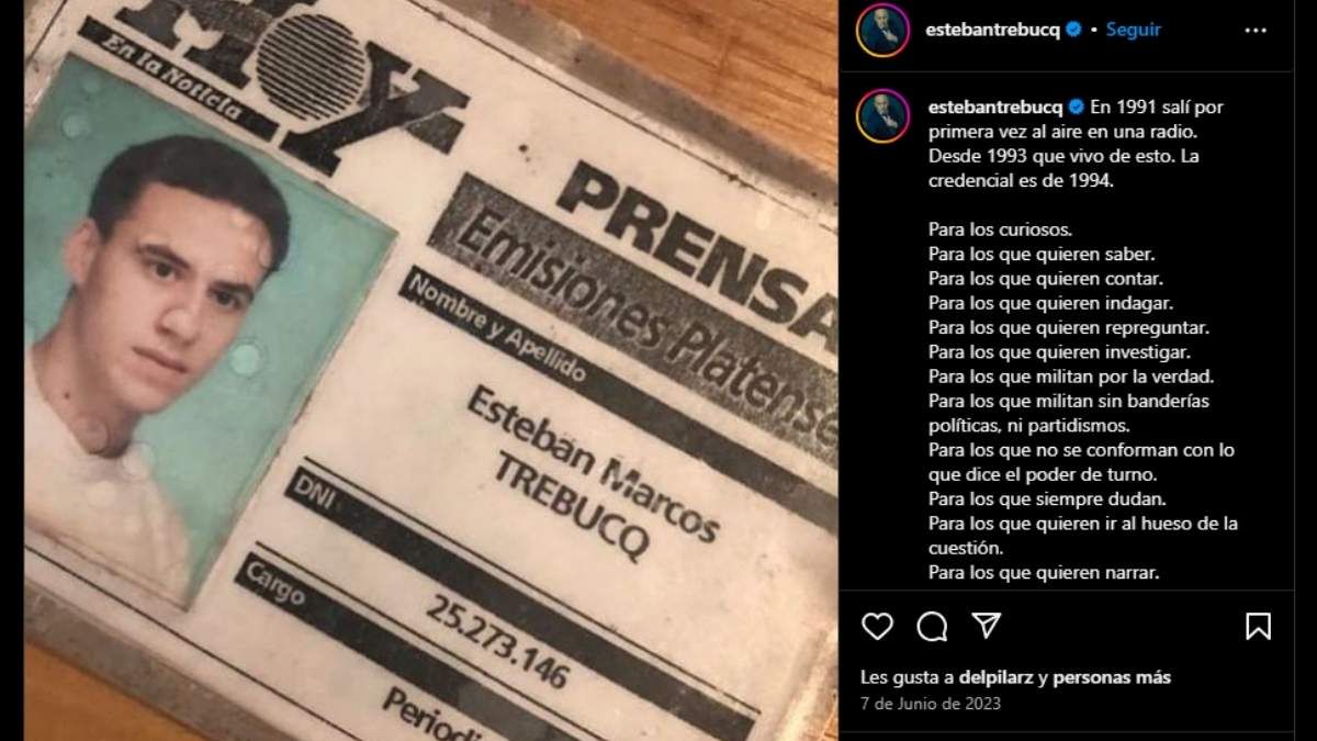 Se filtró una foto del periodista Esteban Pelado Trebucq con pelo y ...