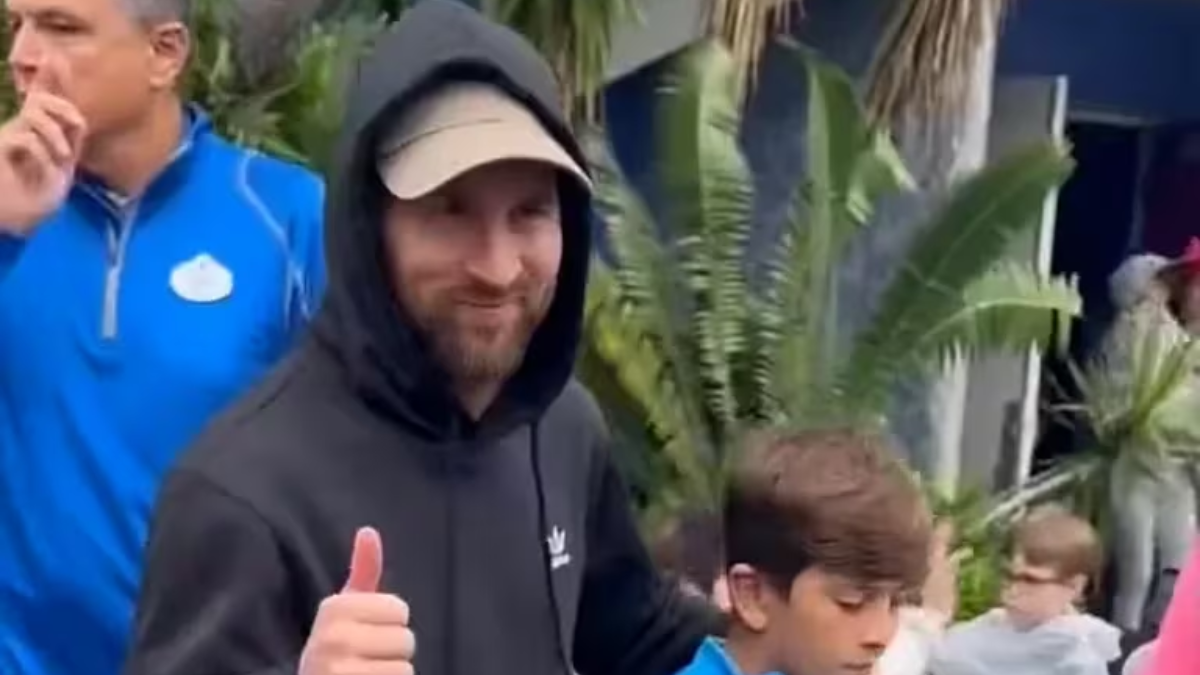 Lionel Messi revolucionó Disney junto a toda su familia
