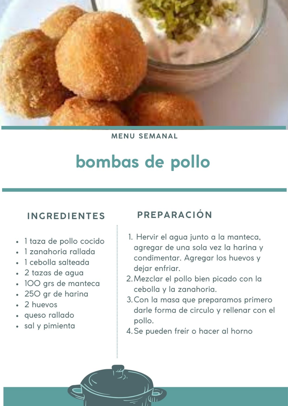 Receta de bombas de pollo: el paso a paso para preparar un plato ...
