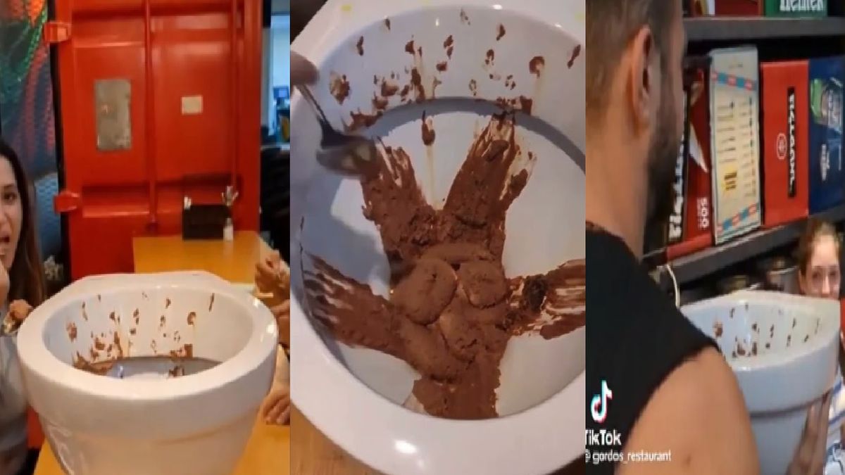 El viral más asqueroso: sirven helado de chocolate en un inodoro