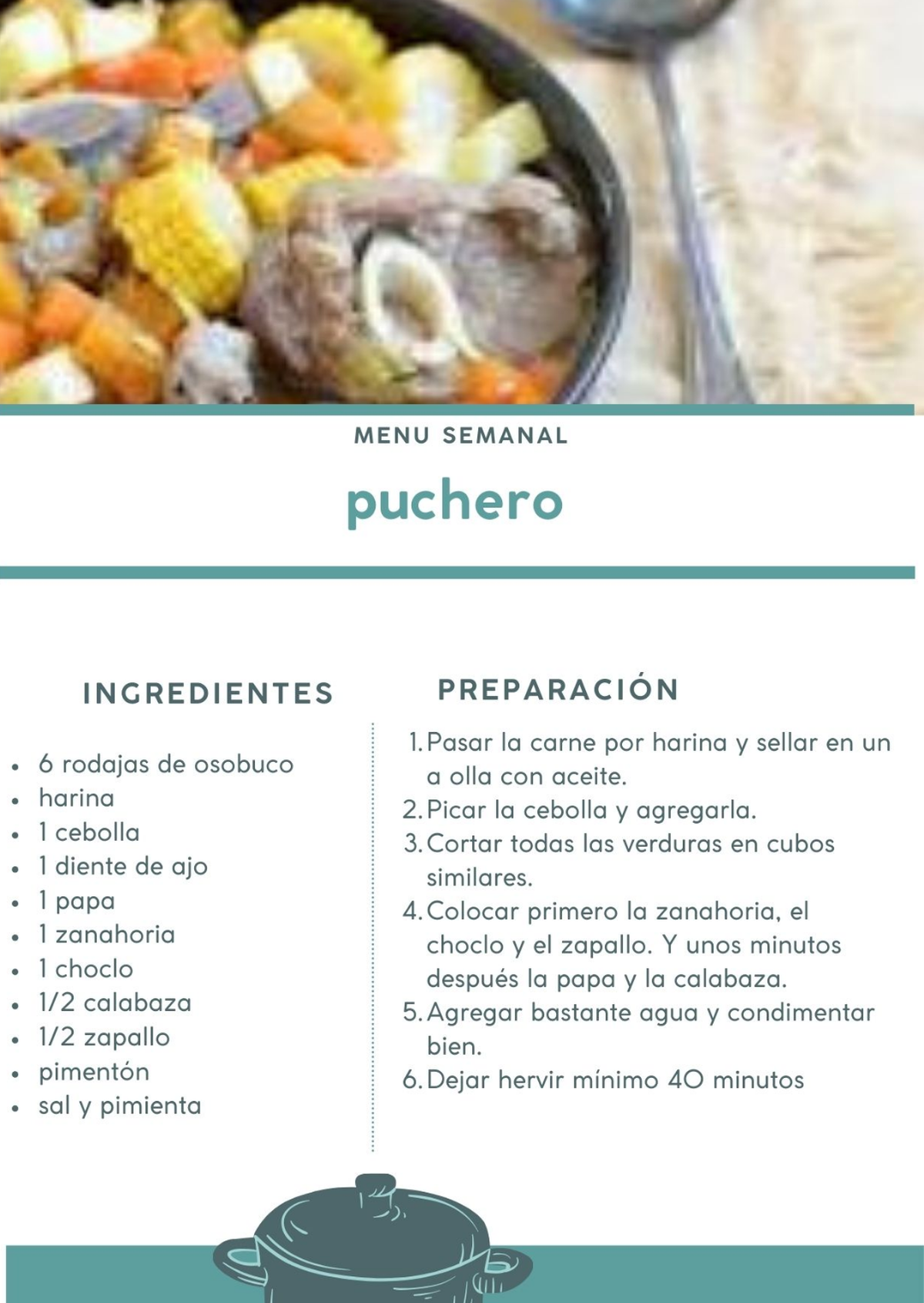 Puchero: la receta fácil y rica para hacer con ingredientes simples y ...