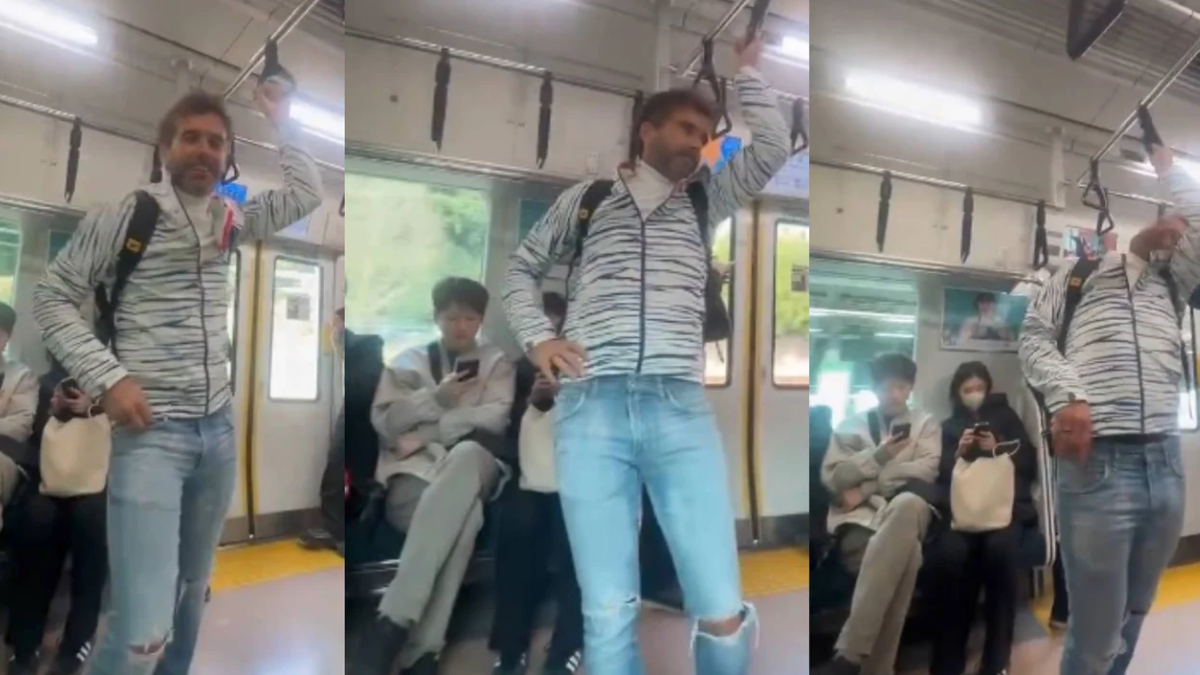El video viral de Nicolás Cabré molestando a los japoneses en un tren ...