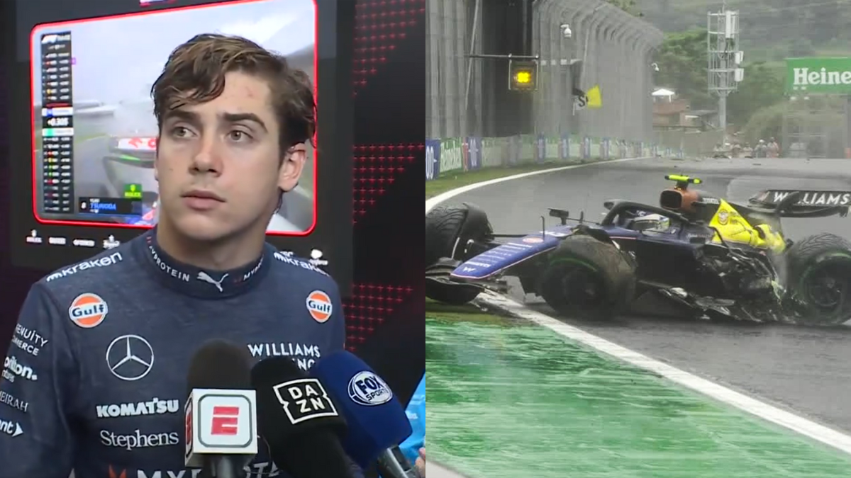 La DISCUSIÓN entre Colapinto y el equipo de Williams antes del choque ...