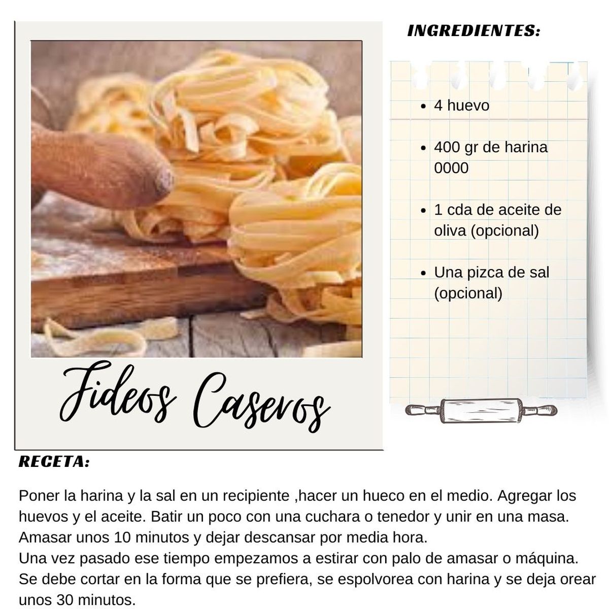 Fideos caseros: la receta perfecta para disfrutar en familia