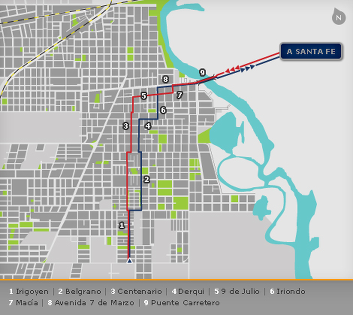 Transporte en Santo Tomé: recorridos de los colectivos urbanos