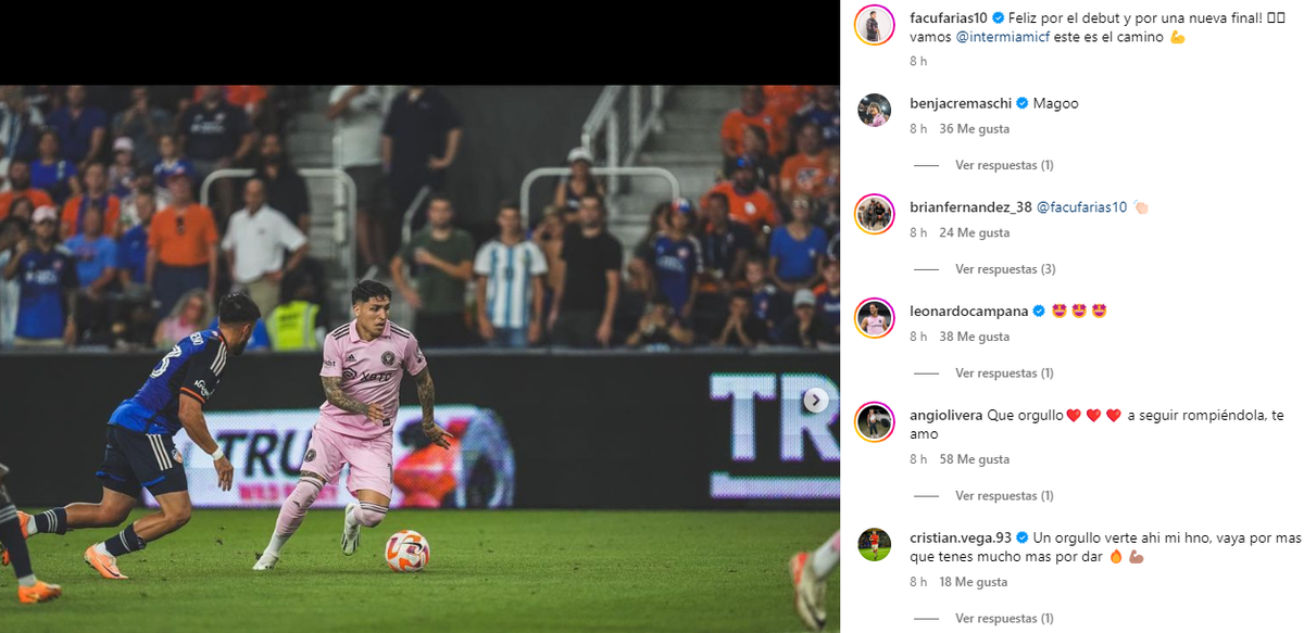 El nuevo apodo que le pusieron a Facundo Farías tras tirar magia en su debut en Inter Miami