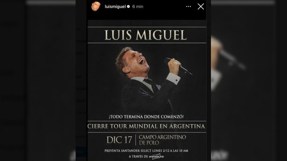Entradas para Luis Miguel en Buenos Aires 2024: el link, a qué hora y precios para el Campo de Polo
