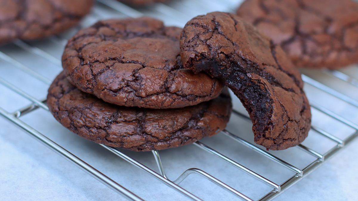 Galletas De Chocolate Tipo Brownie Receta Fácil Y Deliciosa