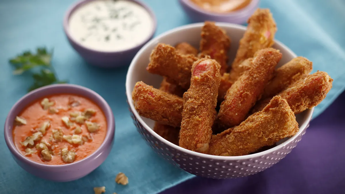 Cómo hacer snacks de kanikama rebozados: la receta más fácil