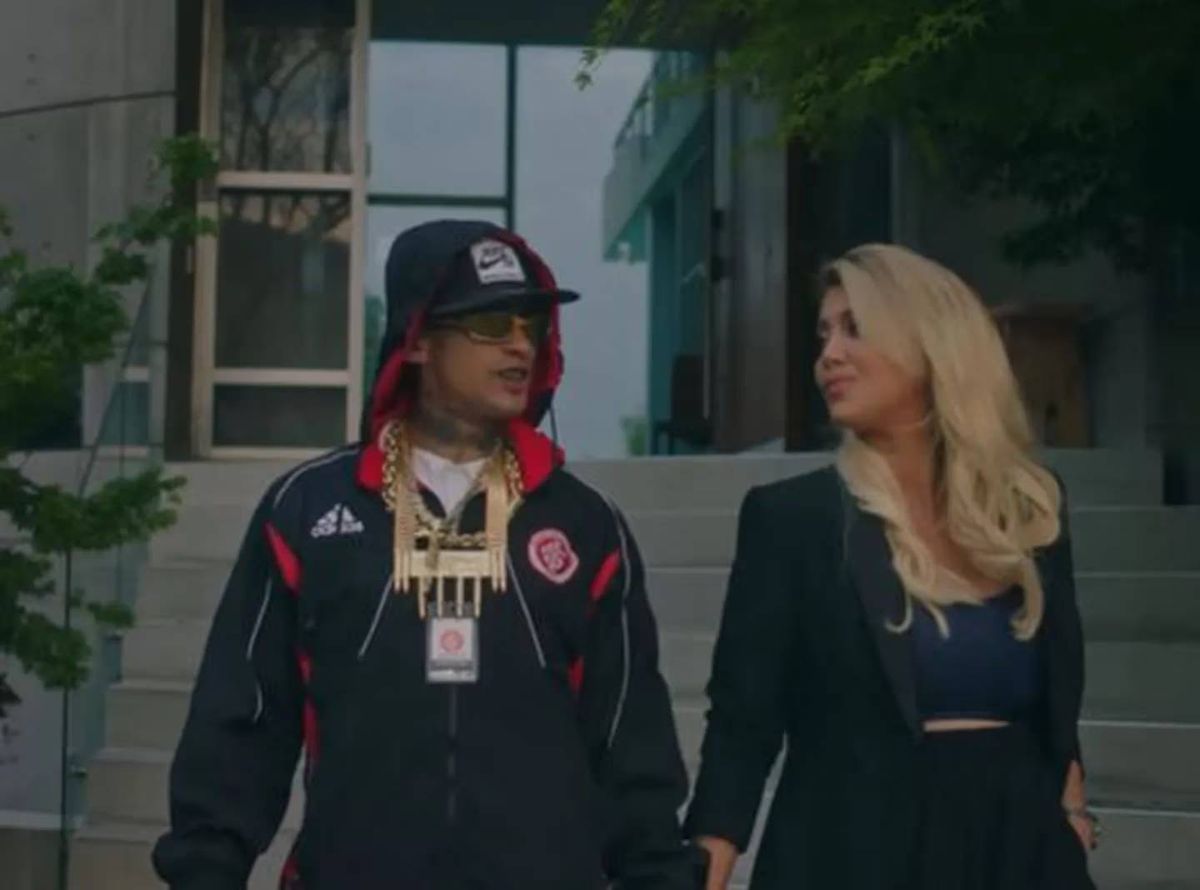 Las provocadoras fotos de Wanda Nara vestida con la ropa de L-Gante