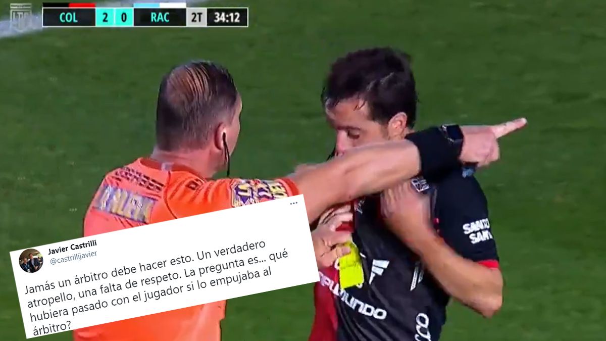 Castrilli le sacó la roja a Pitana por el empujón a Bernardi en Colón ...