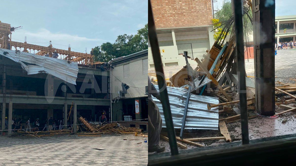 Colegio La Salle Jobson: se derrumbó parte de una obra interna y suspendieron las clases hasta ...