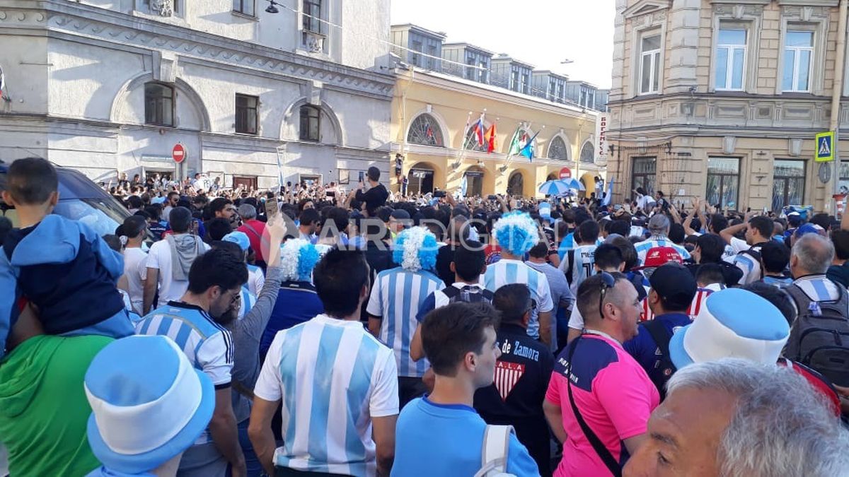 El emocionante banderazo argentino