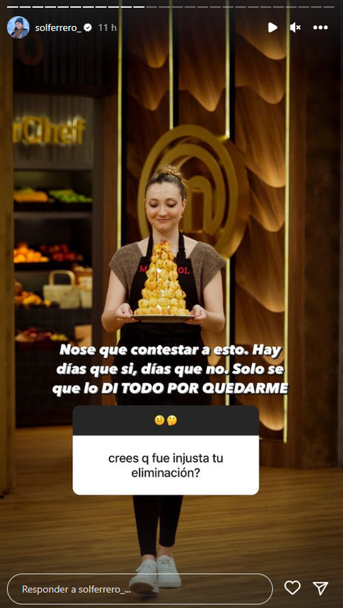 María Sol de MasterChef aseguró que su eliminación fue injusta: Lo di ...