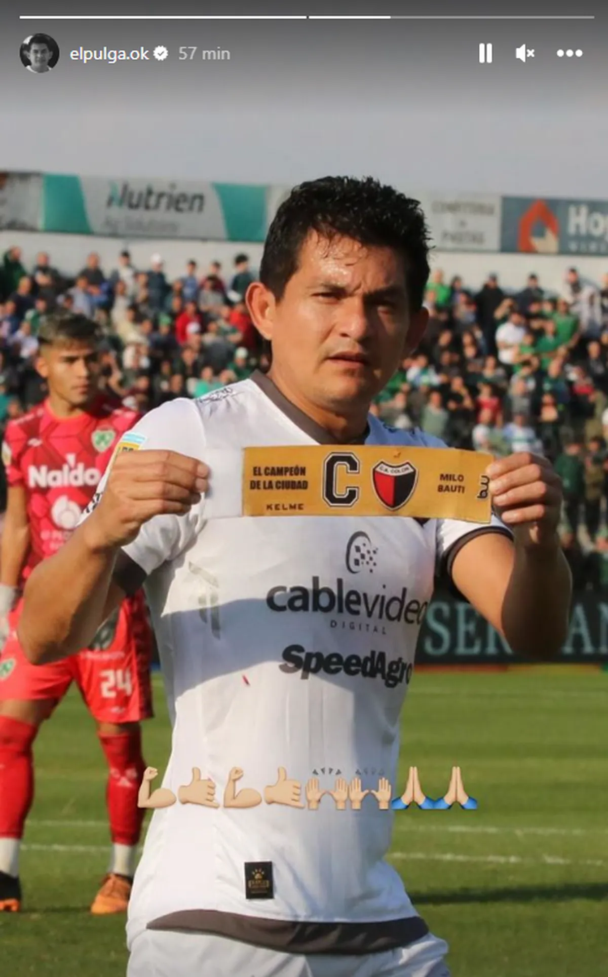 El posteo del Pulga Rodríguez a pocas horas de la final de Colón ante Vélez