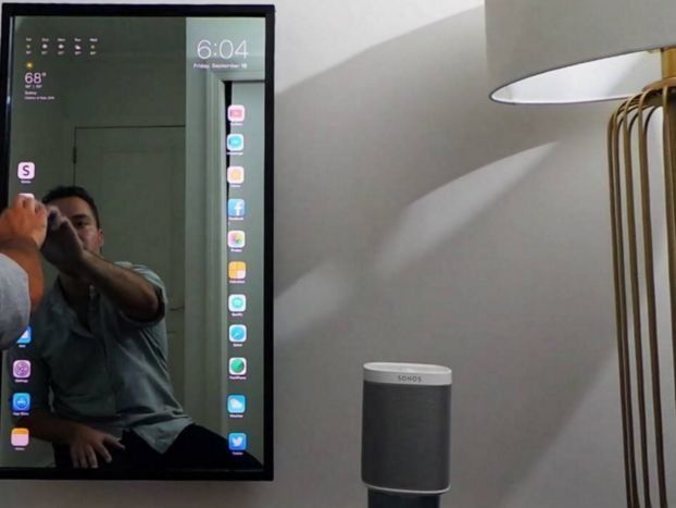 Crearon un espejo inteligente que funciona como un smartphone