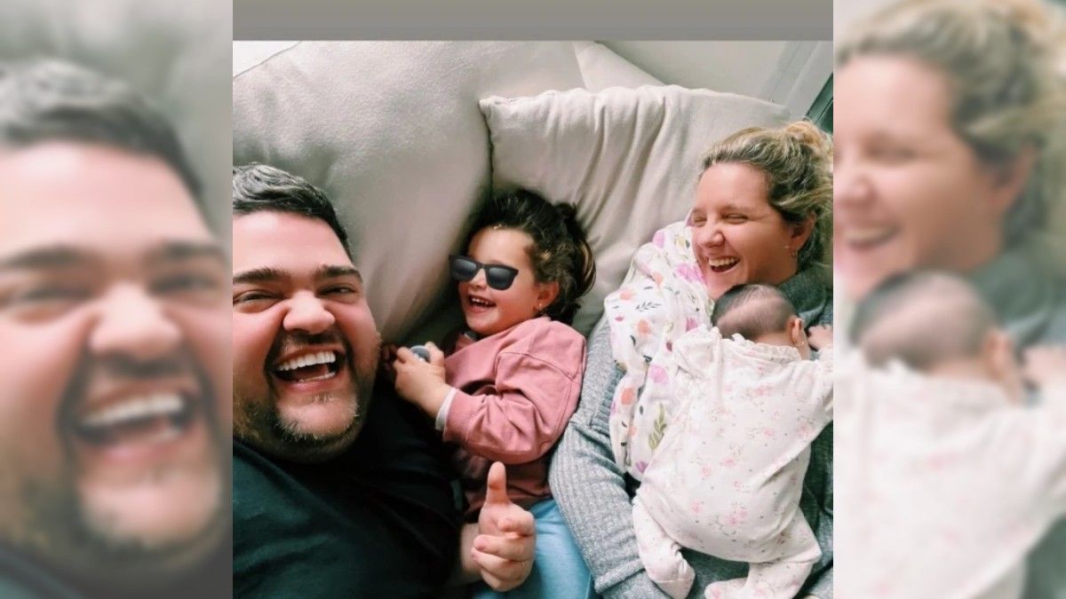 Darío Barassi compartió una tierna foto familiar tras el alta de su hija