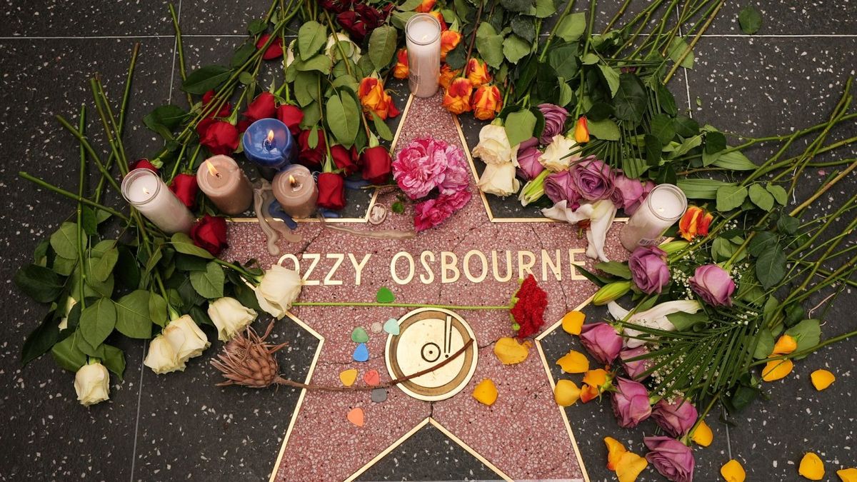 La estrella de Ozzy Osbourne en Hollywood quedó convertida en altar: el ...