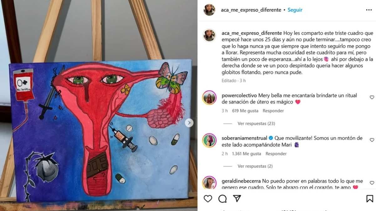 María Becerra compartió un cuadro que pintó mientras atraviesa un duelo ...