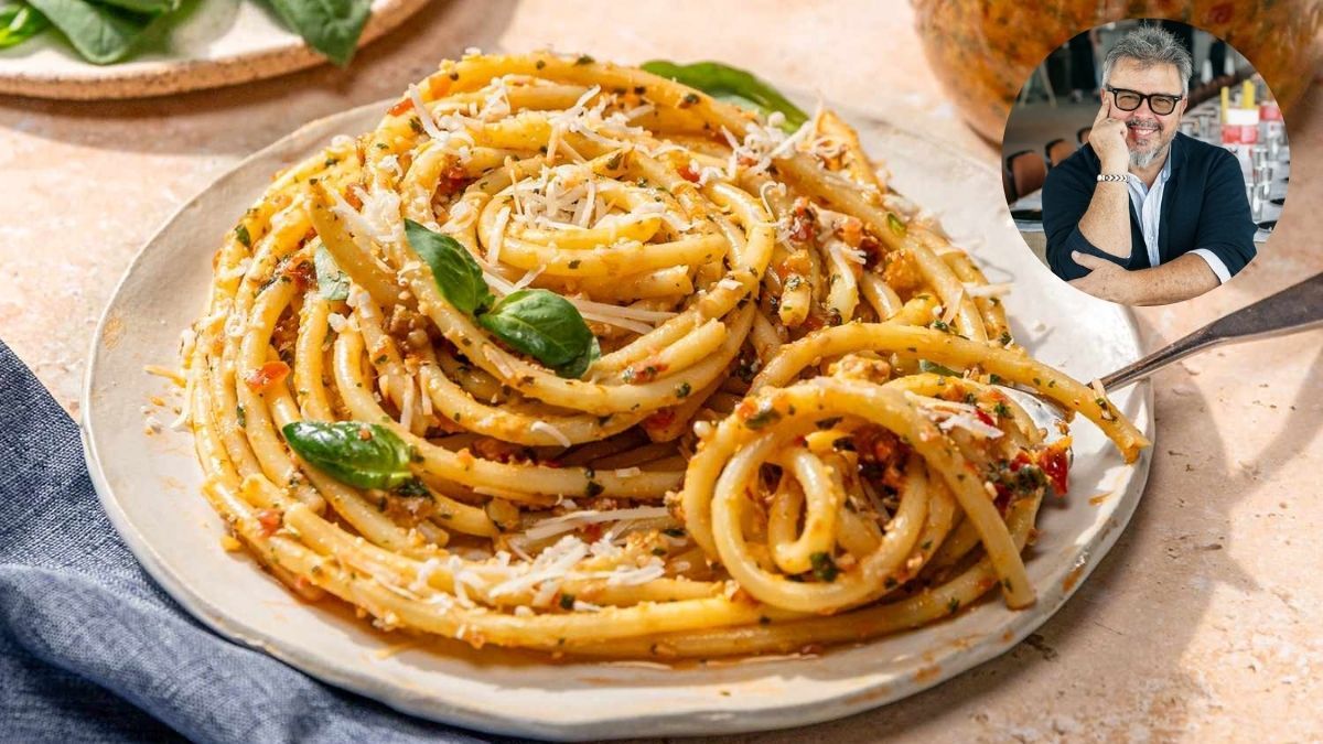 Pasta al pesto trapanese: la receta irresistible con pistacho de Donato ...