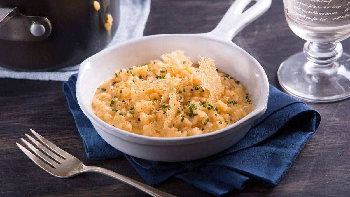 Cómo hacer risotto de queso cheddar, un plato riquísimo