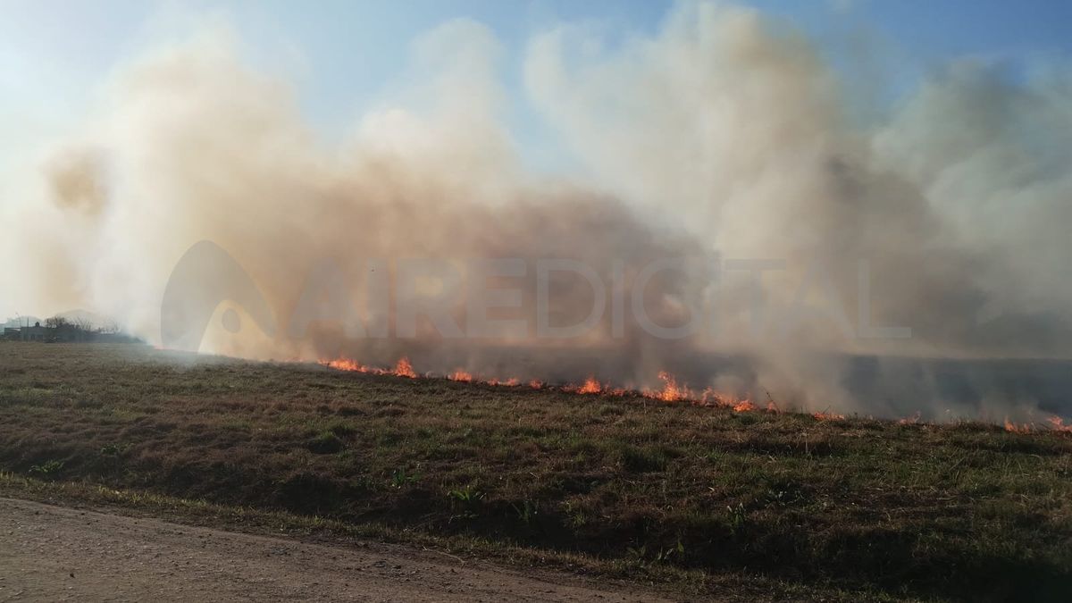 Incendios de pastizales en la zona de islas hicieron llegar humo a la ...