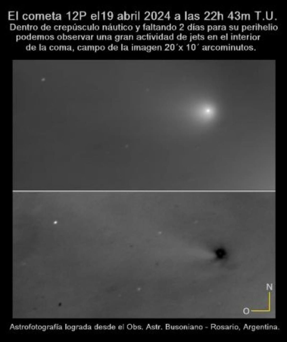 El impresionante cometa diablo puede verse desde Santa Fe: las mejores ...