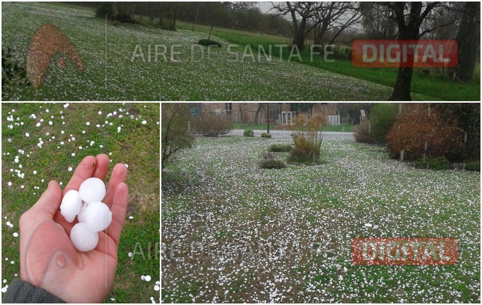 Cayó granizo en zona rural y hay alerta en toda la región